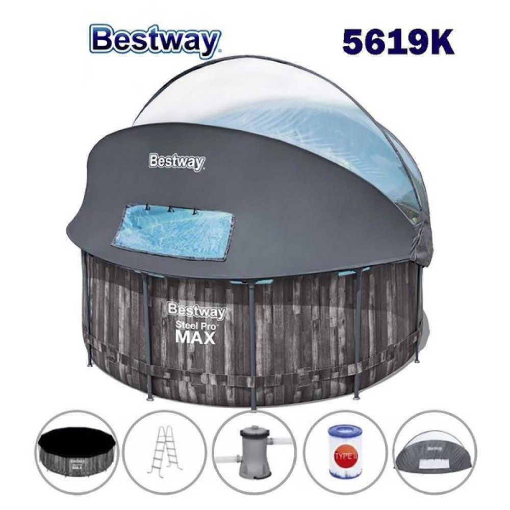 Bestway - Басейн+сенник шарка 366/122 - MS/5619К/56194 - BG Hlapeta.com